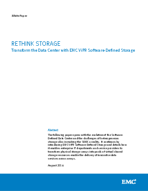 Rethink Storage: Transform the Data Center with EMC ViPR Software ...